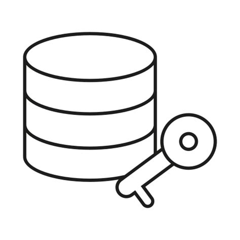 Data Encryption Database Encoding Encryption Key Network Server Icon