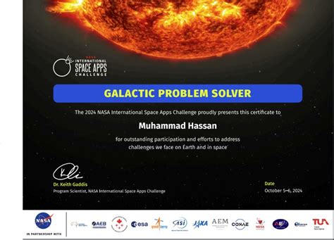 hassan gulzar on linkedin nasaspaceapps spacetechnology innovation