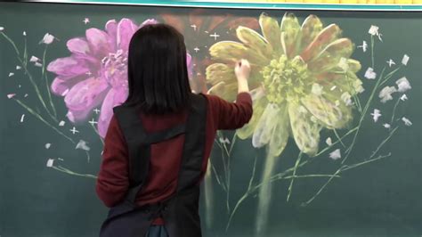 黒板アートメイキングガーベラすずきらな18 46 YouTube