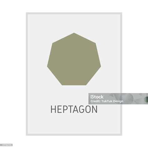칠각형 기하학적 모양 플래시 카드 요소 기호 유치원 교육 어린이 수학 학습 0명에 대한 스톡 벡터 아트 및 기타 이미지 0명