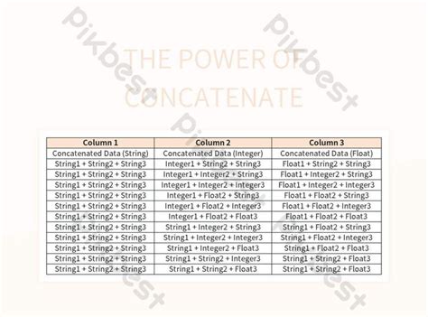 Enhancing Your Content With The Art Of Concatenation Excel Template Free Download Pikbest