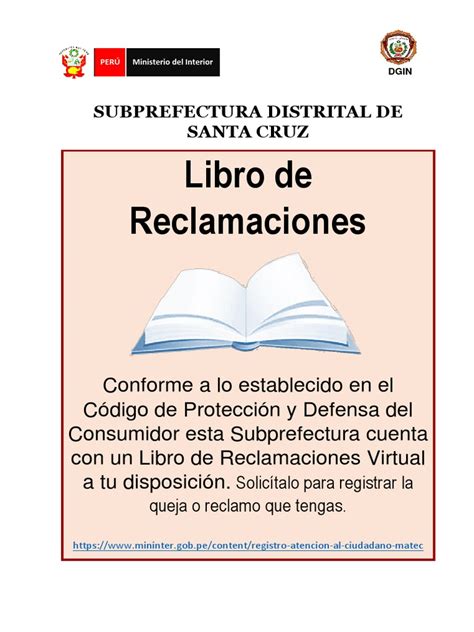 Libro De Reclamaciones Pdf
