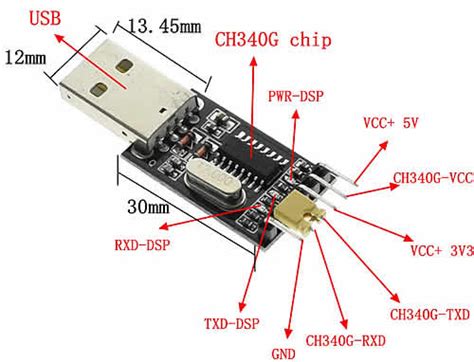 Преобразователь Usb Ttl Uart Usb Serial на микросхеме Ch340 Hw 597 Muuh