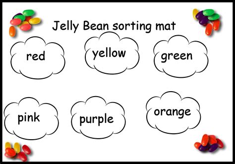 Jelly Bean Sorting Printable