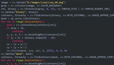 Opencv Binary Image Analysis To Find Missing And Bullseye Programmer Sought