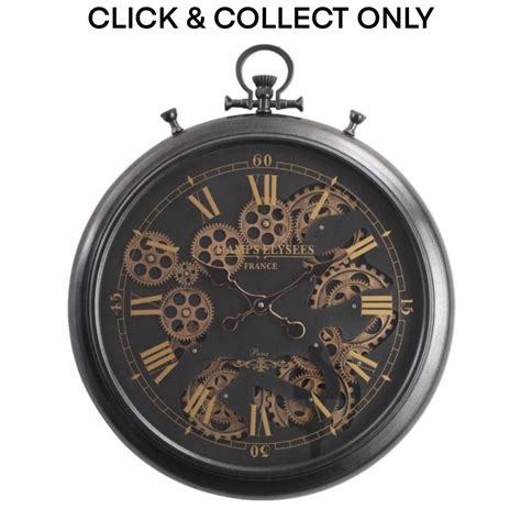 Cog Wall Clock French Chronograph Exposed Gears — Kitchen Antics
