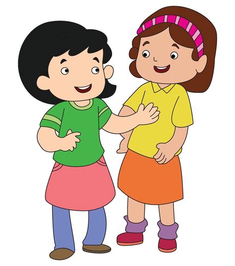 Two Girls Talking To Each Other 53175502 Vector Art At Vecteezy