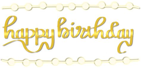 빛나는 불빛과 함께 황금색 생일 배너 황금 생신 배너 Png 일러스트 및 Psd 이미지 무료 다운로드 Pngtree