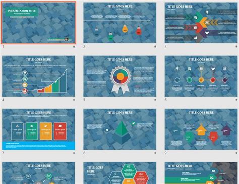 Abstract 3d Cubes Powerpoint 101780