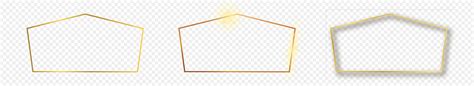 Gold Glowing Tetragon Shape Frame 42840463 Vector Art At Vecteezy
