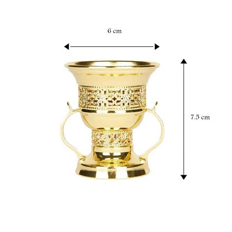 Bakhoor Bosidin Mini Oud Incense Burner Metal Charcoal Holder Gold