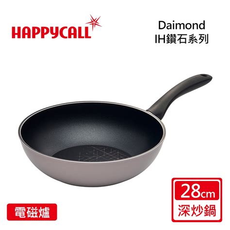 【韓國happycall】鑽石ih不沾深炒鍋28cm電磁爐ih適用 炒鍋26~30cm Yahoo奇摩購物中心