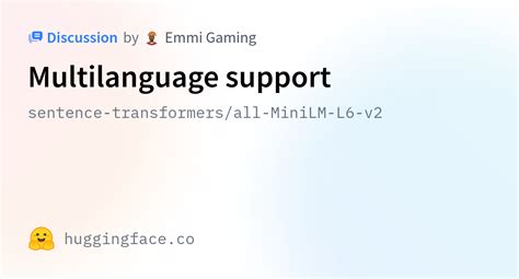 Sentence Transformersall Minilm L6 V2 · Multilanguage Support