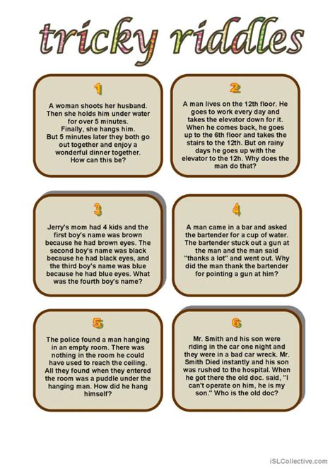 Riddles For Seniors Printable
