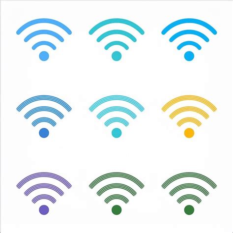 Premium Vector Flat Wifi Icons Vector