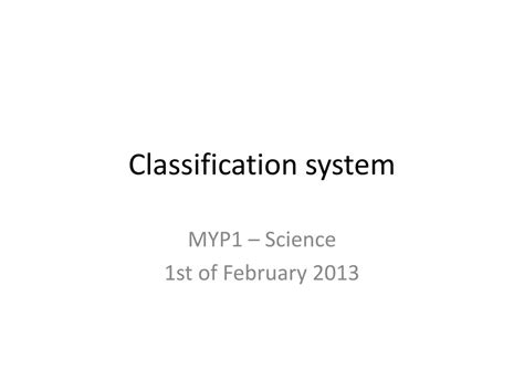 Ppt Classification System Powerpoint Presentation Free Download Id