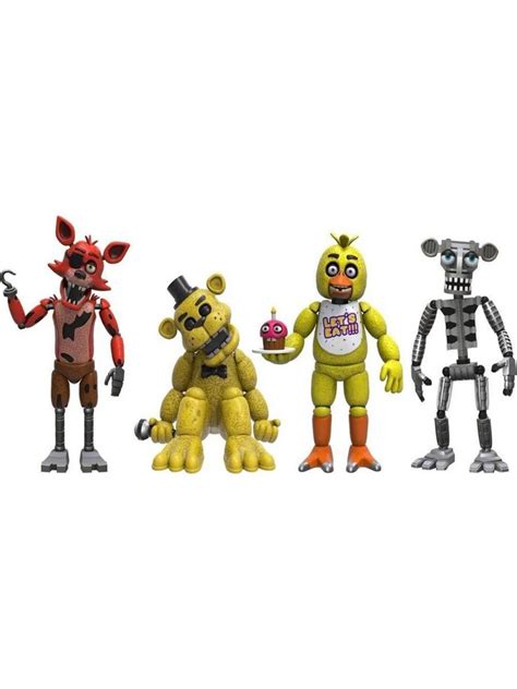 Фнаф набор коллекционных фигурок Аниматроники Пять ночей с Фредди Fnaf Голден Фредди Фокси