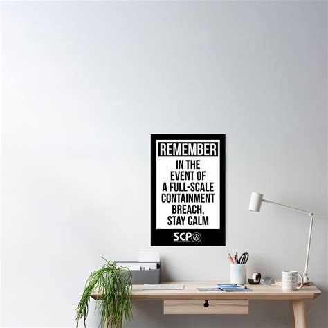SCP Warning Poster Containment Breach Poster For Sale By Raildur Redbubble