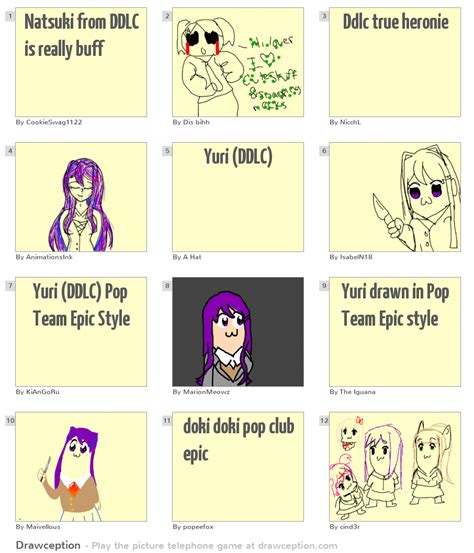 Natsuki From Ddlc Is Really Buff Drawception