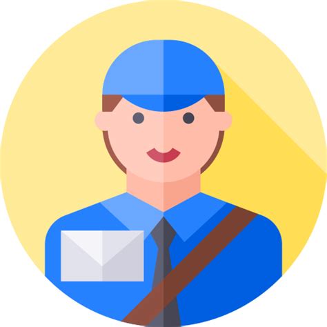 Postman Flat Circular Flat Icon