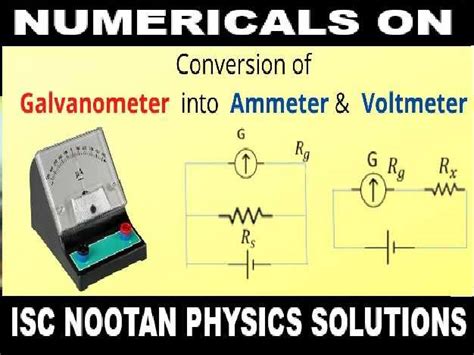 Conversion Of Galvanometer Into Ammeter Voltmeter Numerical Class 12 Nootan Isc Physics Solution
