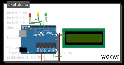 Lampu Merah Wokwi Esp32 Stm32 Arduino Simulator