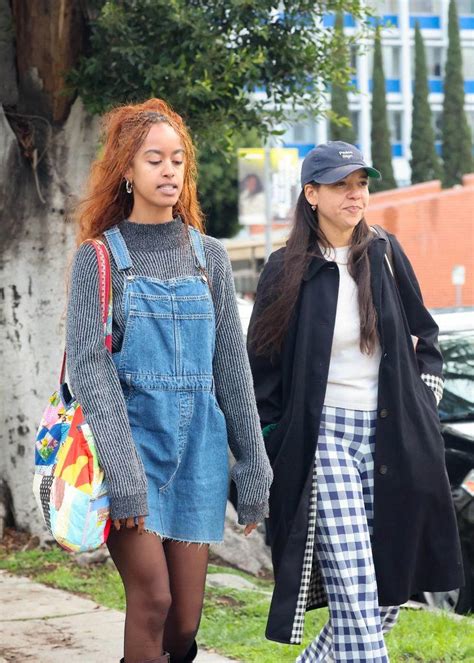 Malia Obama Showcases Long Legs In Mini Denim Dress As She Steps Out In La