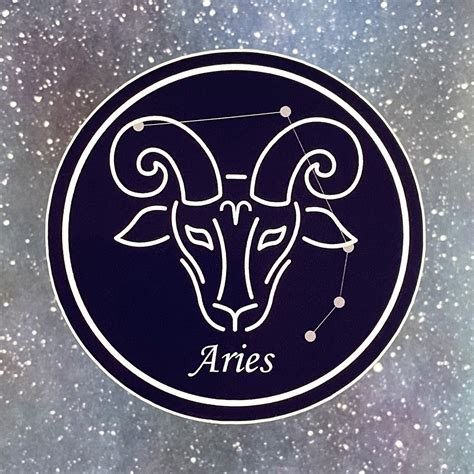 Aries Zodiac Sticker Zodiac Sign Sticker Astrology T