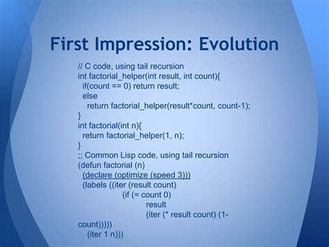 A Brief Introduction To Lisp Language Ppt