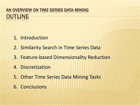 time series data mining techniques