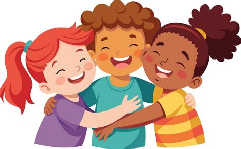 Niños Abrazo Vectores Iconos Gráficos Y Fondos Para Descargar Gratis