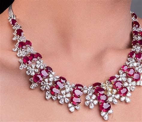 Ruby Diamond Necklace Diamond Necklace Designs Bridal Necklace