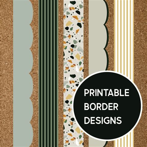 Modern Terrazzo Bulletin Board Border Bundle Printable Pdf Modern