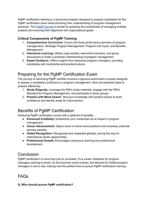 PPT Navigating The Path To Excellence A Guide To PgMP Certification Training PowerPoint