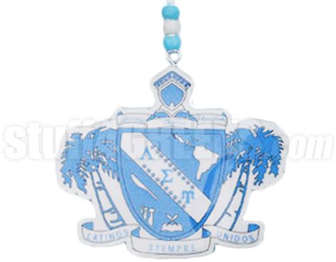 lambda sigma upsilon crest tiki necklace