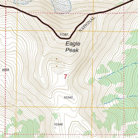 Eagle Peak Wy Fstopo Legacy Map By Us Forest Service Topo Avenza Maps