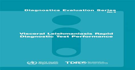 Pdf Visceral Leishmaniasis Rapid Diagnostic Test Performance