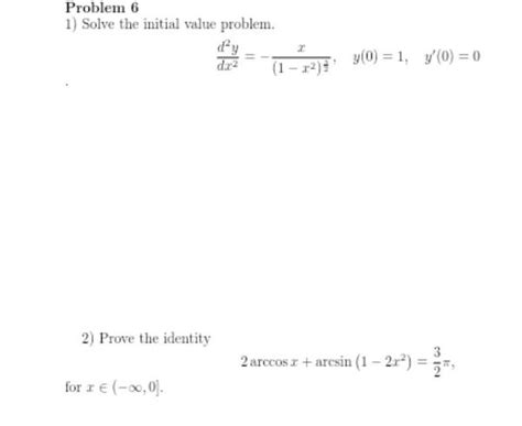 Solved Problem 6 1 Solve The Initial Value Problem