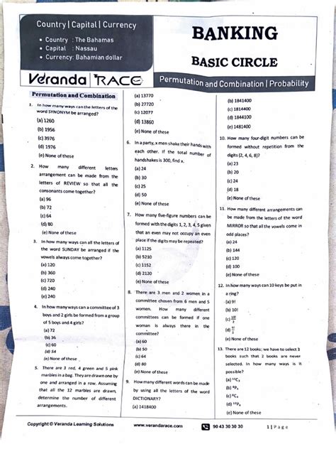 Combination Probability Pdf Mathematical Concepts