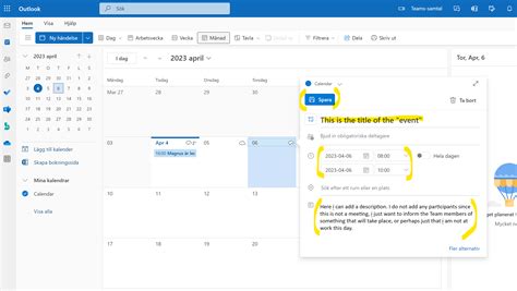 How To Create A Simple Event Calendar In A Team Providing Tips