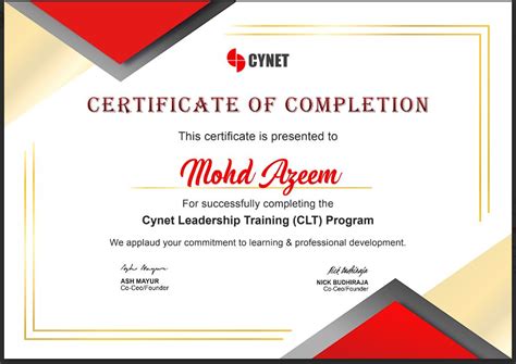 Mohd Azeem On Linkedin Excited To Share That I Have Successfully Completed The Cynet Leadership