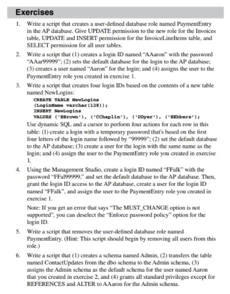 Solved Exercises 1 Write A Script That Creates A Chegg Com