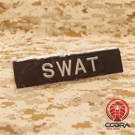 Swat Patch Black With Velcro Airsoft Military