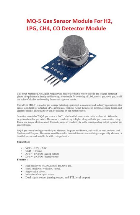 MQ 5 Methane LPG Liquid Propane Gas Sensor Module At Rs 90 MQ6 Gas Sensor In New Delhi ID