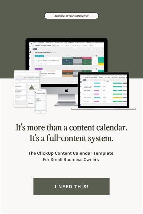 Clickup Content Calendar Template