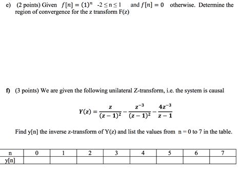 solved a 1 points given the transfer function h z of a