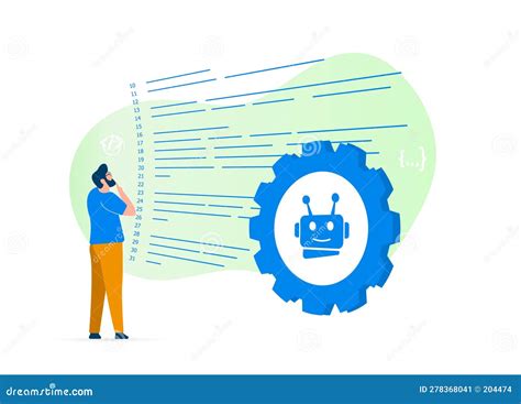 Ai Code Generator With Ai Powered Coding Chatbot Concept Man Person Looks At Piece Of Code Or