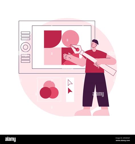 Digital Pen Abstract Concept Vector Illustration Digital Writing