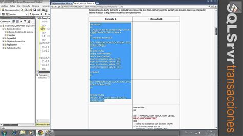 Ejemplos De Transacciones En Sql Server Youtube