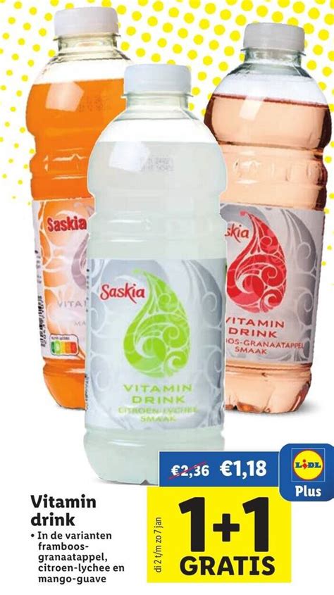 Vitamin Drink 1 1 Gratis Aanbieding Bij Lidl
